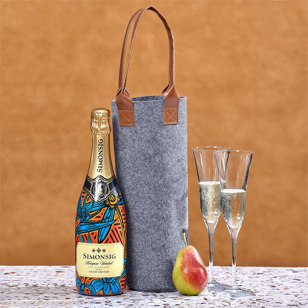Okiyo Tahada RPET Felt Wine Tote | HL-OK-148-B | Amrod